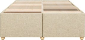 Rám postele bez matrace krémový 140 x 190 cm textil 3284734