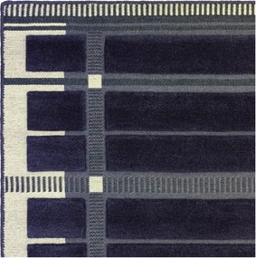 Tmavě modrý/béžový ručně tkaný vlněný koberec 160x230 cm – Asiatic Carpets