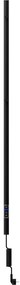 Mexen Pino, elektrické topné těleso s věšáky na ručníky 1405x32 mm, 75 W, černá, W301-1405-032-00-70