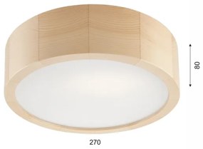 Stropní svítidlo NATURAL 1xE27/60W/230V pr. 27 cm borovice