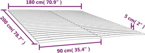 Náhradní lamely k posteli s 48 lamelami 2 ks 90x200 cm 3203725