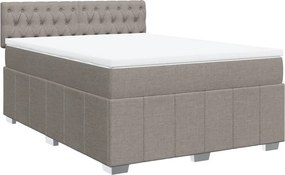 Box spring postel s matrací taupe 140x190 cm textil 3289374