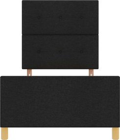 Rám postele s čelo Černá 90 x 190 cm textil 3344692