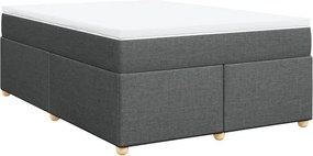 Box spring postel s matrací tmavě šedá 140x200 cm textil 3285381