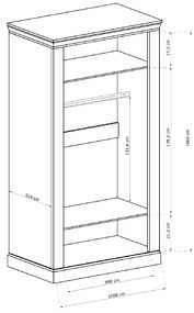 Antica K | šatní skříň A16 | 107 cm | kraft zlatý