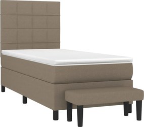Box spring postel s matrací taupe 80x200 cm textil 3136553