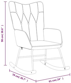 vidaXL Marketos Houpací křeslo se stoličkou hořčicově žluté textil