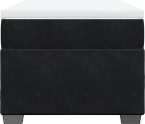Box spring postel s matrací černá 100x200 cm samet 3285265