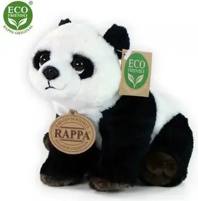 RAPPA Plyšová panda 18 cm / ECO-FRIENDLY / od 0 měsíců