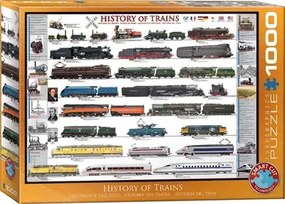 EUROGRAPHICS Puzzle Historie vlaků / 1000 dílků / 67,6 × 48,9 cm