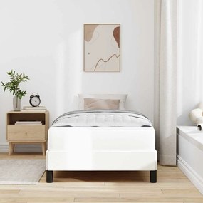 Rám postele s matrací Úplně bílá 90 x 200 cm textil 3398609