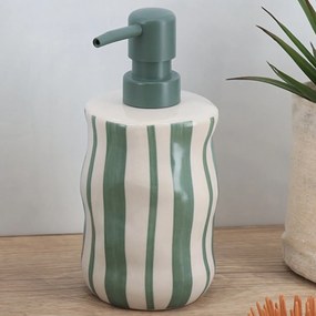 Dávkovač mýdla Nola, kombinace barev/se zelenými prvky, 350 ml