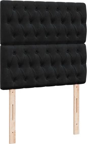 Box spring postel s matrací černá 90x190 cm samet 3292222