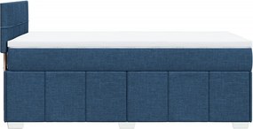 Box spring postel s matrací modrá 90x200 cm textil 3286957