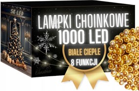 Vánoční osvětlení na stromeček Led 1000 teplé bílé 72 m IP44 venkovní vnitřní