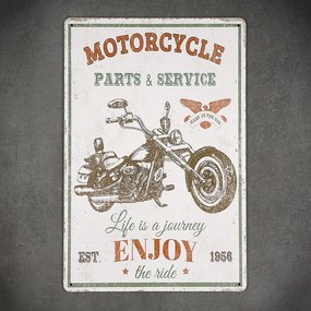 Kovová cedule Motorcycle parts