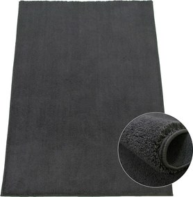 BE Koberec Oslo OSLO 7000 DARK GREY - šedý obdélníkový Rozměr: 60x100 cm