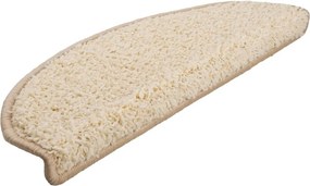 Schodové rohože 15 ks 65 x 21 x 4 cm krémové, půlkulaté, velké 133904