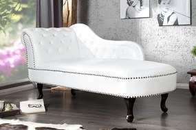 Leňoška Chesterfield bílá
