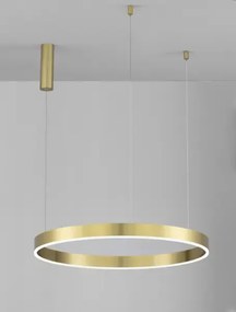 LED lustr Motif 80 zlaté CCT s dálkovým ovládáním