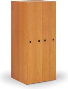 Velkokapacitní skříň s výsuvnými regály, 841 x 846 x 2000 mm, třešeň