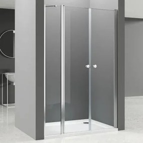 BETA LINE Chrom 170 Čiré Sprchové dveře dvoukřídlé s pevnou stěnou v rovině (120+50)