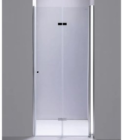 BPS-koupelny Zalamovací otočné sprchové dveře HYD-JSD01 110 chrom/transparent pro instalaci do niky