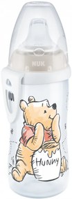 NUK First Choice Active Cup láhev 300 ml Medvídek Pú se silikonovým pítkem Béžová