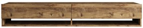 Designový nástěnný TV stolek Idonia 180 cm borovice