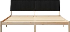 Rám postele s čelo Hnědá 200 x 200 cm Masivní borové dřevo 3394400