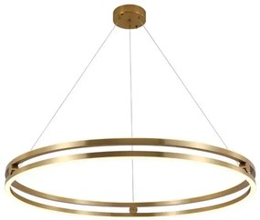 Toolight Toolight, LED závěsné svítidlo 60cm, 76W, 3000K, LHJ015-CP, zlatá, OSW-60009