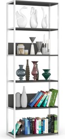 Kovový regál Loft 70 cm bílá/šedá