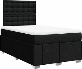 Box spring postel s matrací černá 120x190 cm textil 3293923