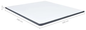 Vrchní matrace na postel boxspring 200 x 180 x 5 cm,  288216