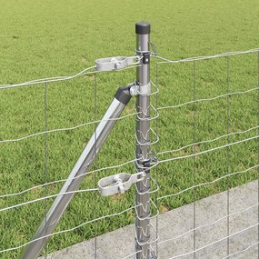 Zahradní euro plot s betonovým základem 50 x 0,6 m Stříbrná 3351050