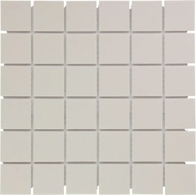 The Mosaic Factory Keramická mozaika béžová Mozaika 5 White 4,8x4,8 (30,9x30,9) cm - LO1010