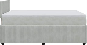 Box spring postel s matrací světle šedá 120x190 cm samet 3289980