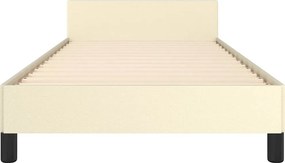 Rám postele s čelem krémový 80 x 200 cm umělá kůže 3125539