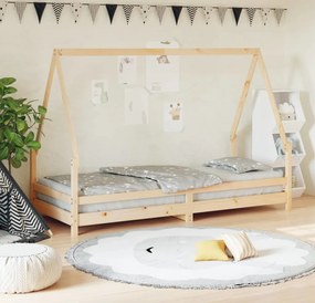 vidaXL Dětská postel 90 x 200 cm masivní borové dřevo [834485] Barva: Přírodní