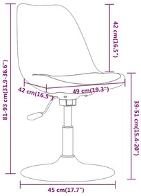 Otočné jídelní židle 4 ks fialové textil - Default Title