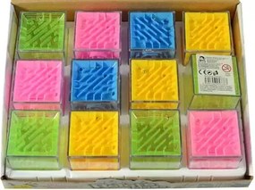 Kuličkový hlavolam bludiště v kostce 5,5 cm / Hlavolam / Plast