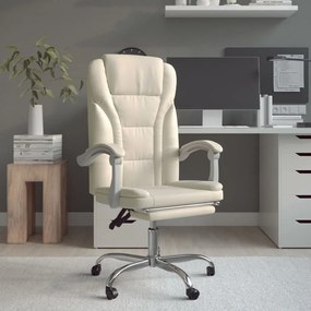 vidaXL Polohovací kancelářská židle umělá kůže [349698] Barva: Šedá