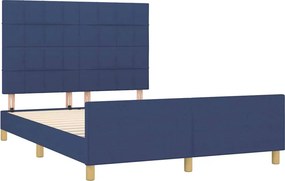 Rám postele bez matrace modrý 140 x 190 cm textil 3125055