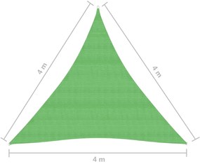 Stínící plachta 160 g/m² světle zelená 4 x 4 x 4 m HDPE - Default Title