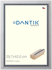 DANTIK rámeček 29,7x42 | RIVIERA modrá (Plexi Čiré)