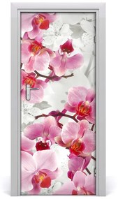 Fototapeta na dveře Růžová orchidej 75x205 cm