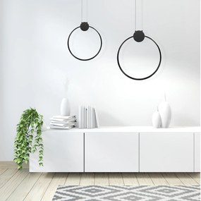 Toolight Toolight, LED stropní svítidlo 50cm 23W 4000K APP1398-CP. černá, OSW-00956