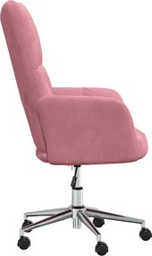 Relaxační křeslo růžové samet 328165