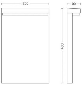 Venkovní sloupkové svítidlo Philips Hue Nyro 17455/30/P7 2000K-6500K RGB