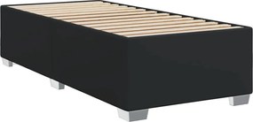 Box spring postel s matrací černá 100x200 cm umělá kůže 3290708